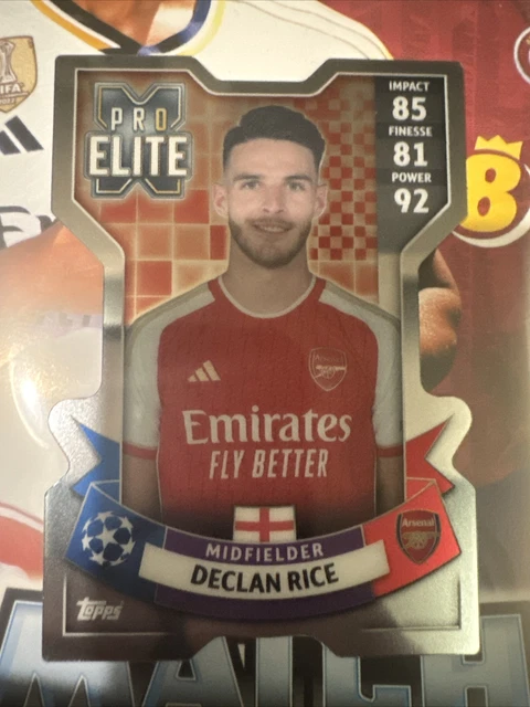 MATCH ATTAX EXTRA 2024 23/24 Chrome X Pro Elite Declan Rice #267 Shield ...