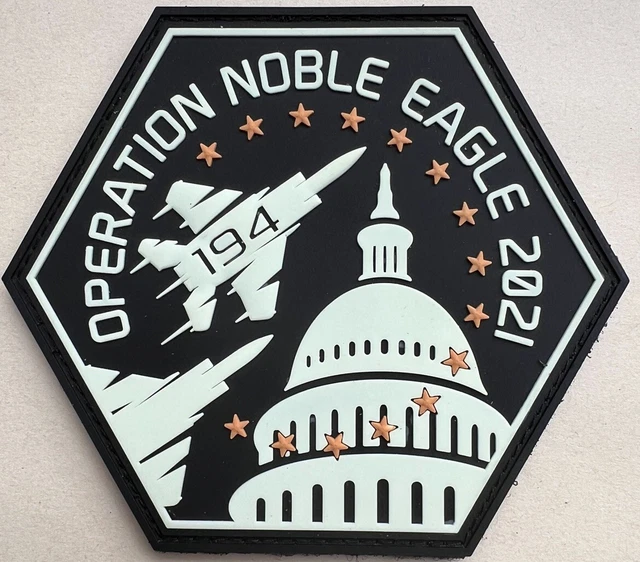 USAF 194TH FIGHTER Squadron Operation Noble Eagle 2021 Large PVC Patch ...