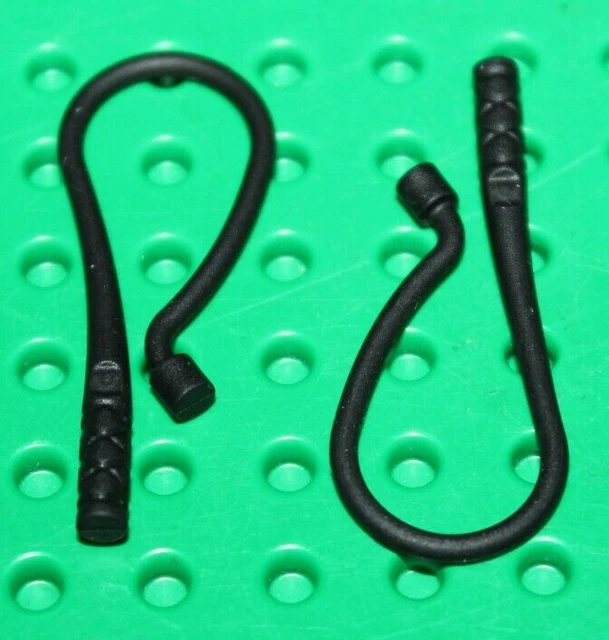 2 X LEGO Black Minifig Weapon Whip Bent Flexible 88704 Set 75254 75335 ...