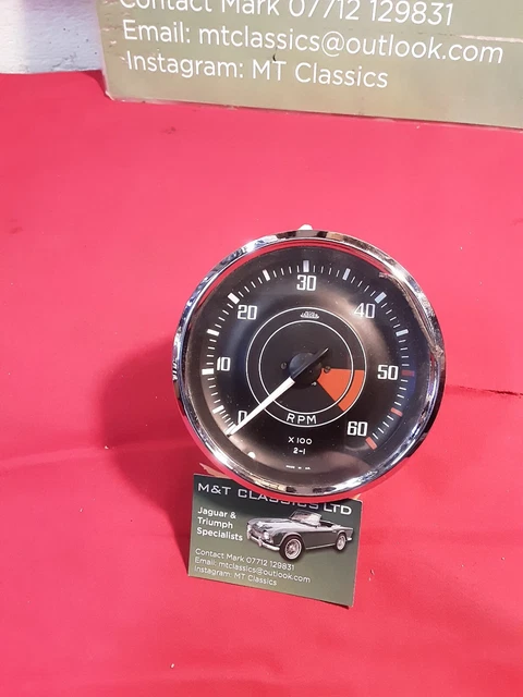 TRIUMPH TR4 4A Tachometer Gauge R.P.M original British jaeger £45.00 ...