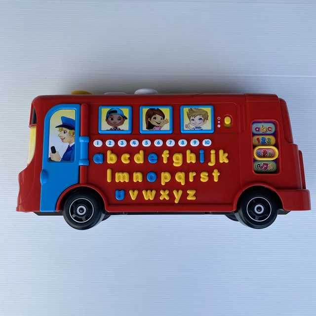 VTECH PLAYTIME BUS Activity Educational Toy Alphabet Numbers Red Sing ...