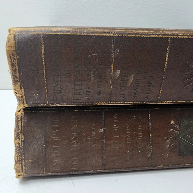 1921 ENCYCLOPEDIA OF Freemasonry Mackey Volume Set 1 & 2 Embossed ...