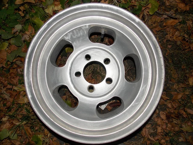 15& VINTAGE SLOT MAG WHEELS 15x7 RIMS 5x FORD DODGE F100 F150 UNILUG ...