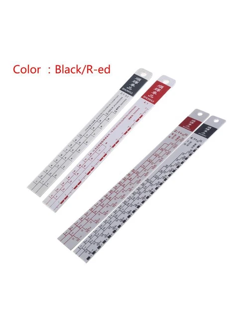 PAINT MIXING TOOL Ruler Paint Tool Suitable for Cars Black/R-ed Rulers ...