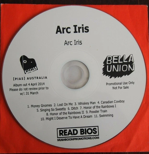 PROMO CDR - Arc Iris (Self Titled Album) - 2014 Bella Union, Australian Release $67.76 - PicClick AU