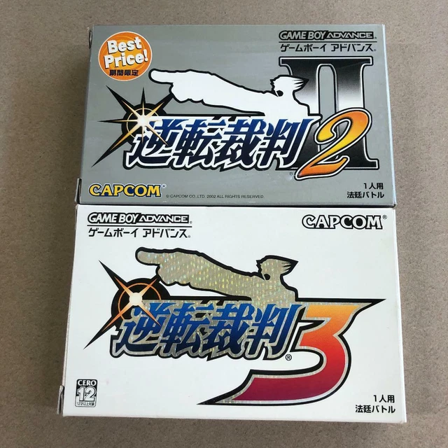 ACE ATTORNEY 2 3 Gyakuten Saiban Nintendo Gameboy Advance GBA Tested ...
