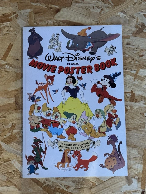 WALT DISNEY'S CLASSIC Movie Poster Book 50 Years Paperback 1989 £14.99 ...