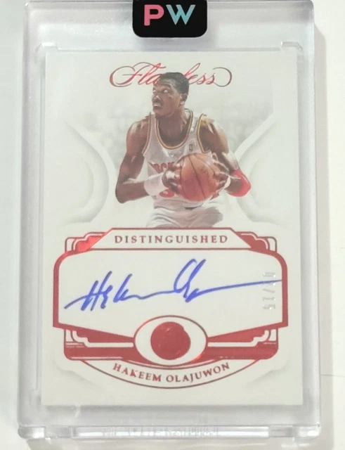 2018-19 HAKEEM OLAJUWON Panini Rosso Impeccabile Distinguibile Auto 02/ ...