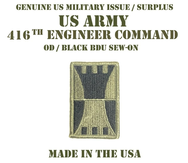 US ARMY 416TH Engineer Theater Command Tec Patch Uniform Shoulder ...