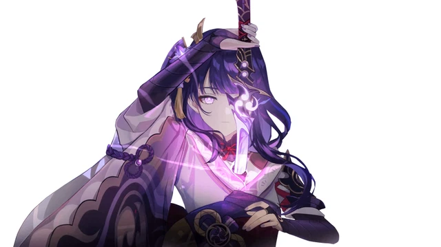 RAIDEN SHOGUN GENSHIN Impact Weatherproof Anime Sticker 6" Car Decal ...