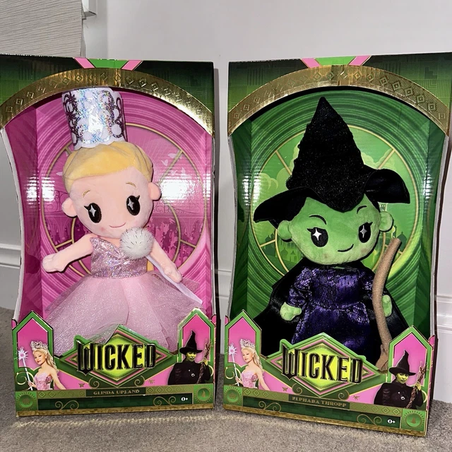 WICKED ELPHABA & Glinda Plush Doll Movie Merchandise Brand New In Box ...