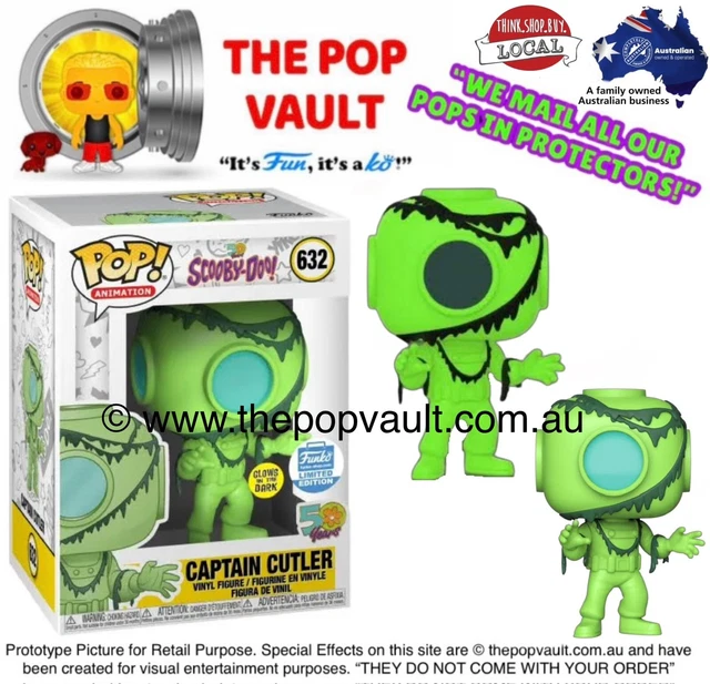 FUNKO POP VINYL Animation Scooby-Doo #632 Captain Cutler Glow Bnib Rare ...