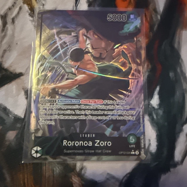 ONE PIECE CARD Game - NM - Roronoa Zoro - OP12-020 - Leader - Alt Art ...