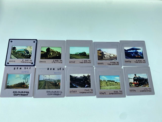 COLOUR RAIL COLOURVIEWS Steam Loco Locomotive Railway Slide x10 Ref ...