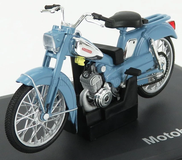 MODELLINO MOTORINO EPOCA Statico Diecast Motobecane Av88 1976 Blu Scala ...