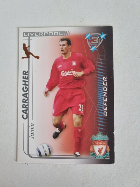 CARTE DE FOOTBALL Jamie Carragher Liverpool FC Shoot Out 2005-2006 EUR ...