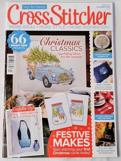 CROSS STITCHER UK Magazine October 2015 Issue 297 winter autumn $5.00 ...