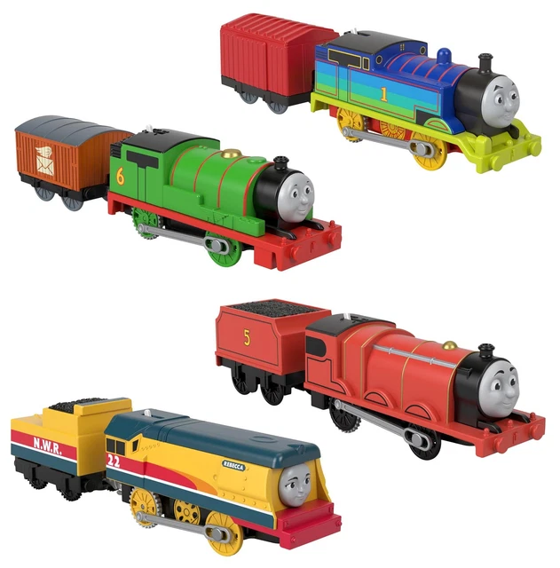 THOMAS & FRIENDS Thomas, Percy, James & Rebecca Motorized Toy Train £26 ...