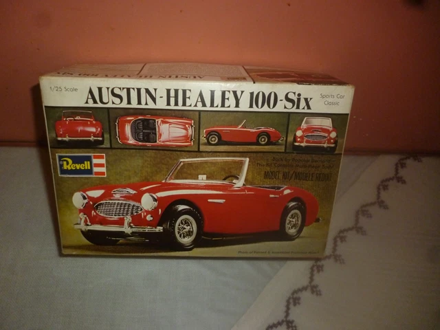 REVELL AUSTIN HEALEY 100-SIX 1/25 VINTAGE SCALE MODEL KIT c1976 OVP ...