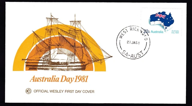 1981 AUSTRALIA DAY Decimal Stamp Wesley First Day Cover #D46 EUR 2,75 ...