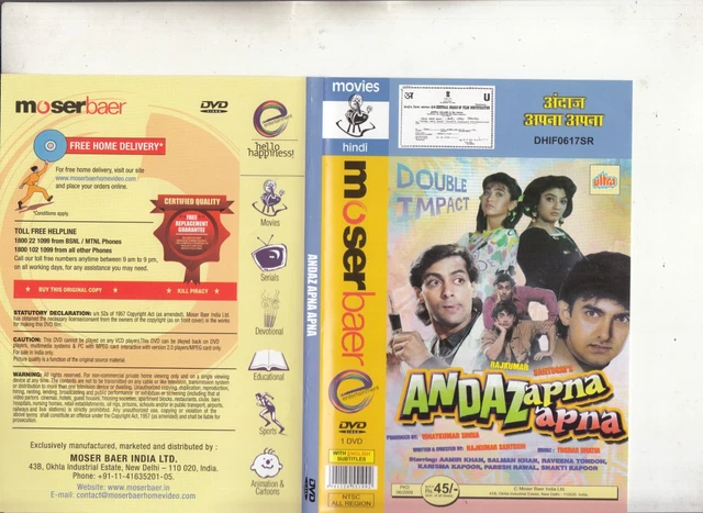 ANDAZ APNA APNA-1994-[AAMIR Khan]-Movies Hind-Movie MH-DVD $75.00 ...