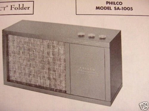 PHILCO SA-1005 TUBE Amp Amplifier Photofact £4.90 - PicClick UK