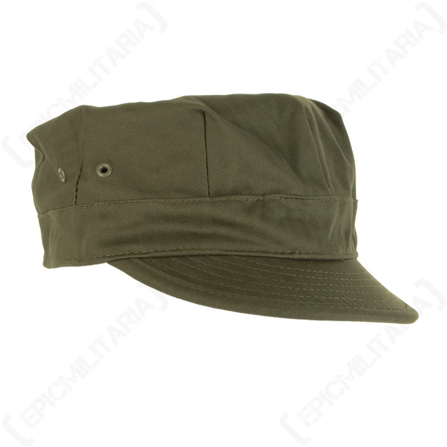 US HBT OD7 Cap - WW2 American 100% Cotton Olive Drab Herringbone Twill ...