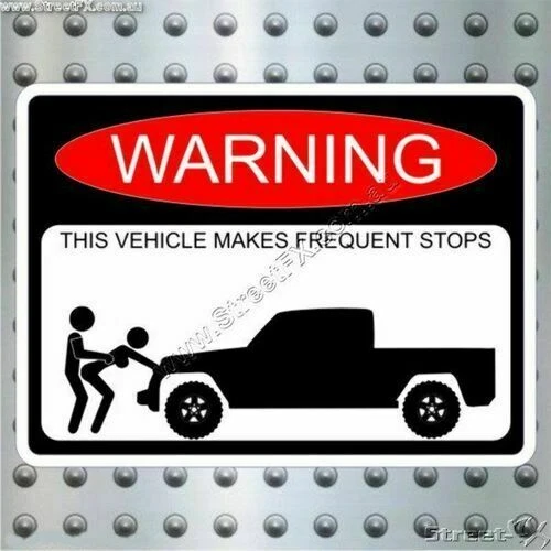 UTE TRUCK FREQUENTLY Stopping Warning Sticker for RAM Ranger Navara ...