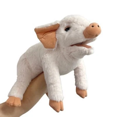 FOLKMANIS PUPPETS PIGLET Full Body Hand Puppet soft plush toy 14"/35cm ...