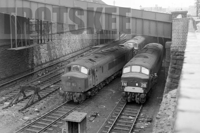 LARGER NEGATIVE BR British Railways Diesel Loco D36 Class 45 Sheffield ...