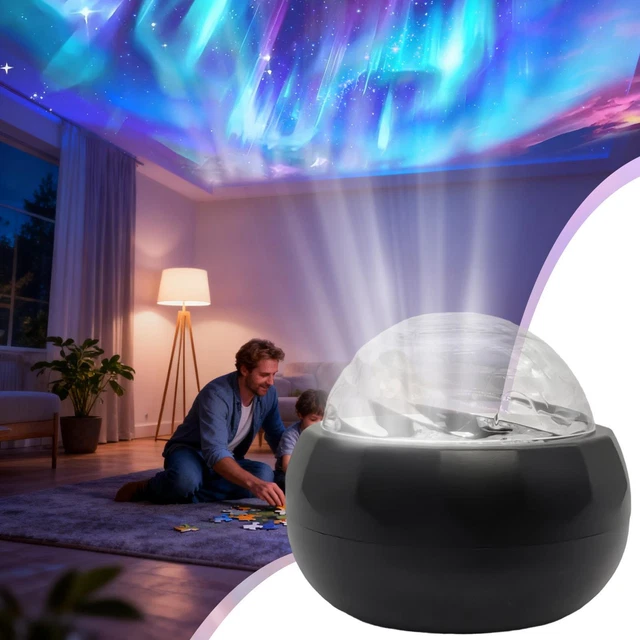 LED NORTHERN LIGHTS Night Light Aurora Star Projector Galaxy Projection ...