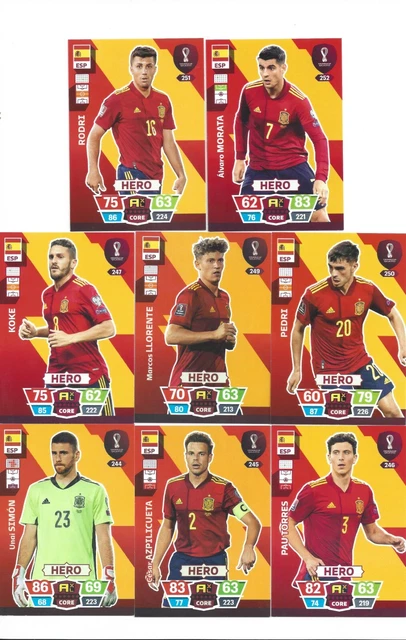PANINI FIFA WORLD Cup Qatar 2022 8x Hero Core Spain Spanien Nr. 244 ...