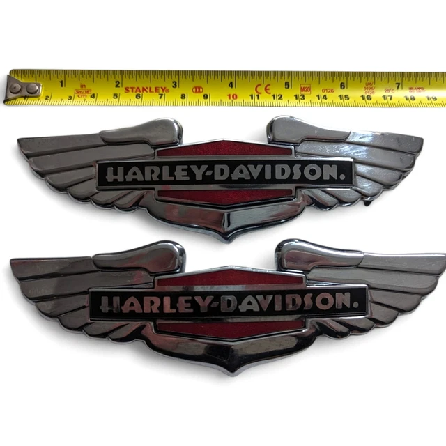 HARLEY FUEL TANK Badge, Emblems Softail Fatboy FLSTF Heritage FLSTC ...