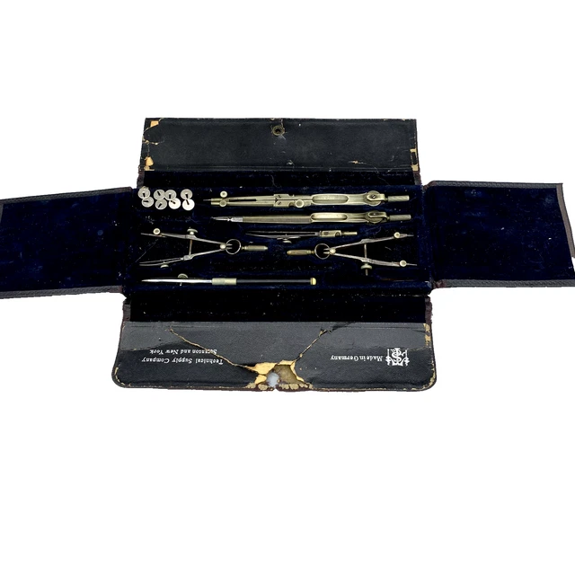 TECHNICAL SUPPLY COMPANY Vintage Architect Drafting Drawing Set Tools ...
