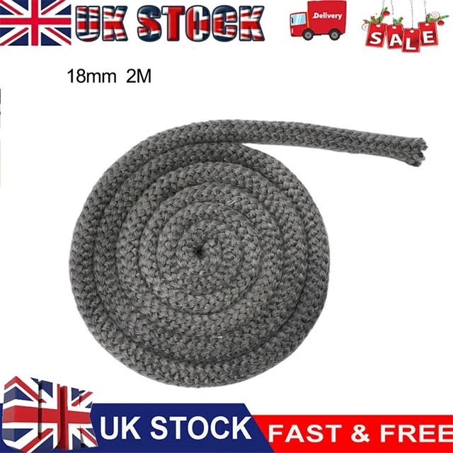 2 METERS STOVE/FIRE Rope Wood Burning Stove 18mm/20mm Log Burner Door ...