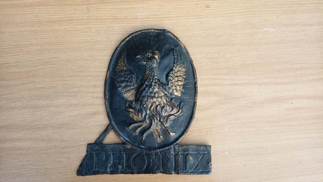 OLD VINTAGE ANTIQUE Tin N0t Enamel Sign Firemark Fire Plate Insurance ...