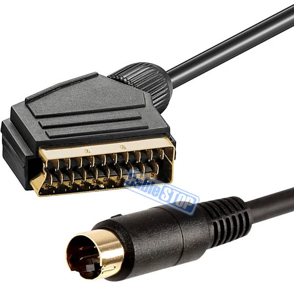 SCART CABLE TO SVHS SVideo 4 PIN Video TV DVD Mini DIN Lead UK £3.95 ...