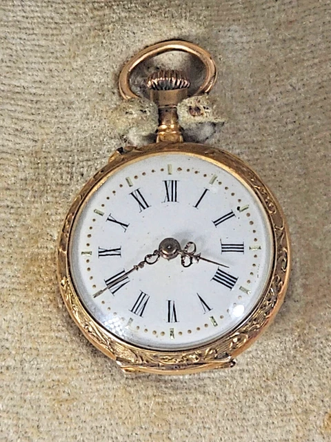 ANCIENNE MONTRE GOUSSET en OR MASSIF 18K 750 POINÇONS SUISSES DIAMANTS ...