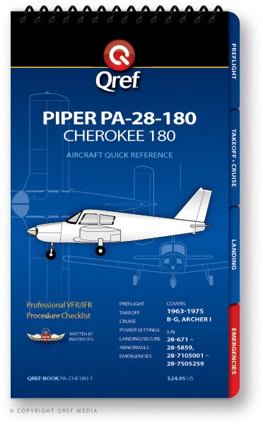 PIPER CHEROKEE 180 PA-28-180 Qref Book QREF-PA-CHE180-1 £29.68 ...