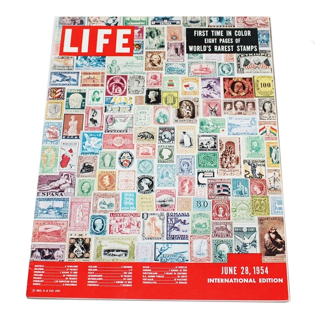 MAGAZINE / REVUE Life du 28/06/1954 World's rarest Stamps International ...