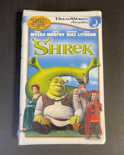 SEALED VHS PIXAR Dreamworks Shrek 2001 Cult Animation Fantasy Comedy ...
