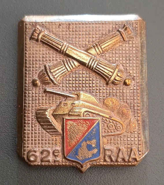 WW2 INSIGNE 62° RAA Régiment Artillerie d' Afrique Drago Béranger ORIGINAL BAGDE EUR 34,19 ...