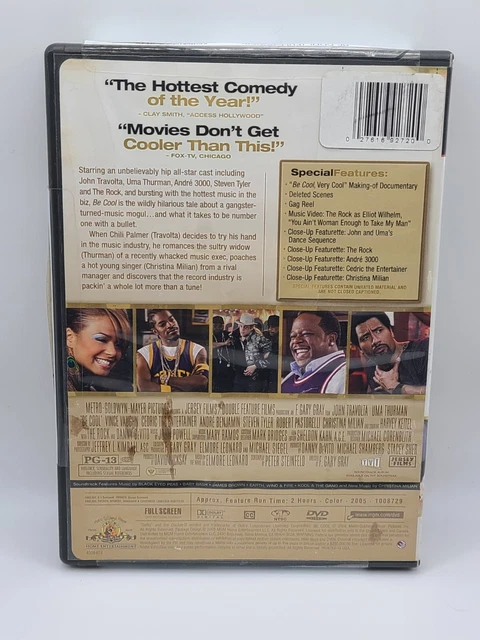 BE COOL (DVD 2005 Full Screen) John Travolta, Uma Thurman GENE HACKMAN ...