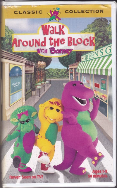 WALK AROUND THE Block With Barney ~ (VHS, 1999) Canadian Clamshell ...