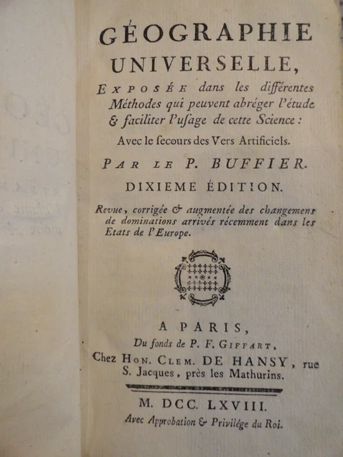 GÉOGRAPHIE UNIVERSELLE PAR P. Buffier 10e éditions gravures cartes rare ...