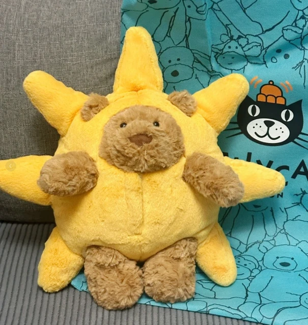 JELLYCAT BARTHOLOMEW SUN Bear Fur Toy Brand New with Label Easter ...