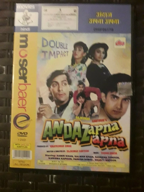 ANDAZ APNA APNA DVD Bollywood classic Aamir Khan (English subtitles) £4 ...