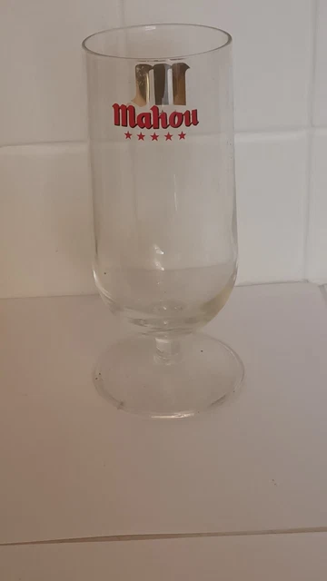 MAHOU HALF PINT Chalice Beer Lager Glass £4.99 - PicClick UK