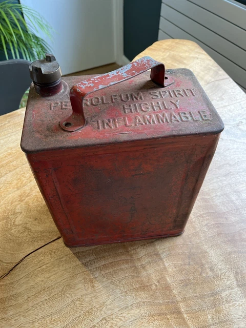 VINTAGE 2 GALLON Petrol Diesel Oil Can Drum With Original Cap £0.99 ...