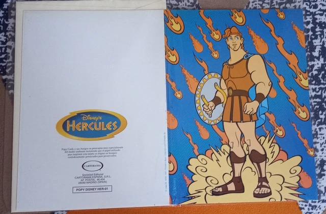 CARD DISNEY HERCULES New Cartorama Year 1997 $35.00 - PicClick CA